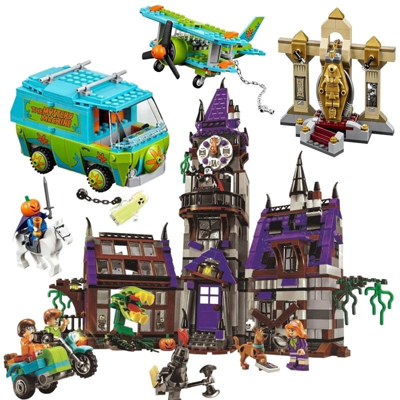 Scooby-Doo Máy móc Xe buýt Biệt thự Sinh nhật Câu đố Khối xây dựng Đồ ...