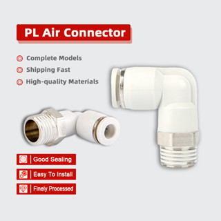 Pl8-01 Khớp nối ống khí nén Nút nhanh Nam khuỷu tay PL8-02 Lắp 4M5 6-01 10-03 Bộ chuyển đổi ống ...