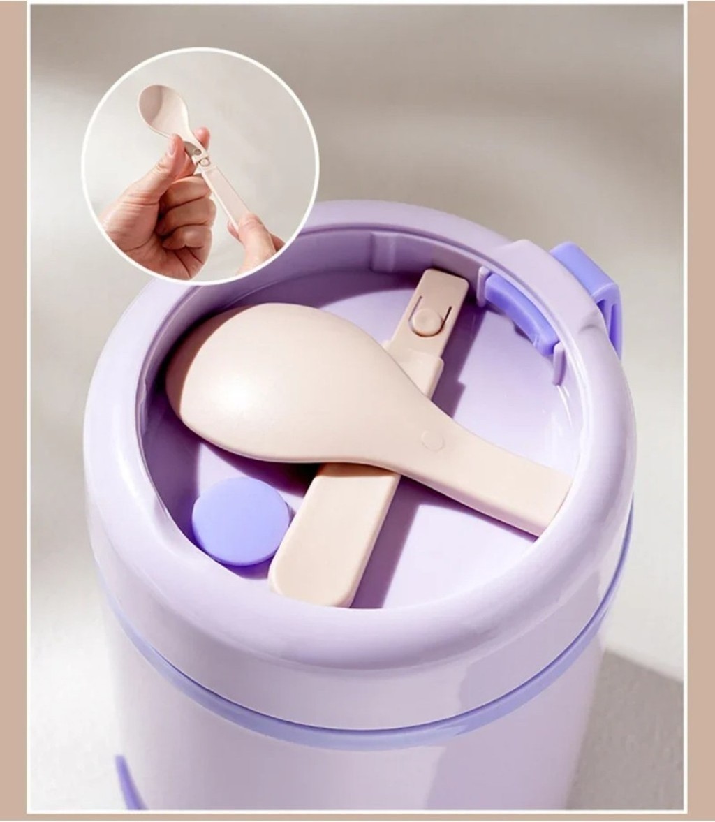 Hộp cơm trưa sưởi ấm bằng điện USB 600ML, Hộp cơm trưa giữ nhiệt bằng thép không gỉ 304 có túi ...