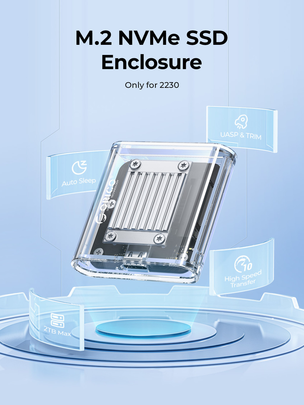 Orico M.2 NVMe SSD Enclosure 2230 NVMe Case M.2 sang USB Type C Bộ ...