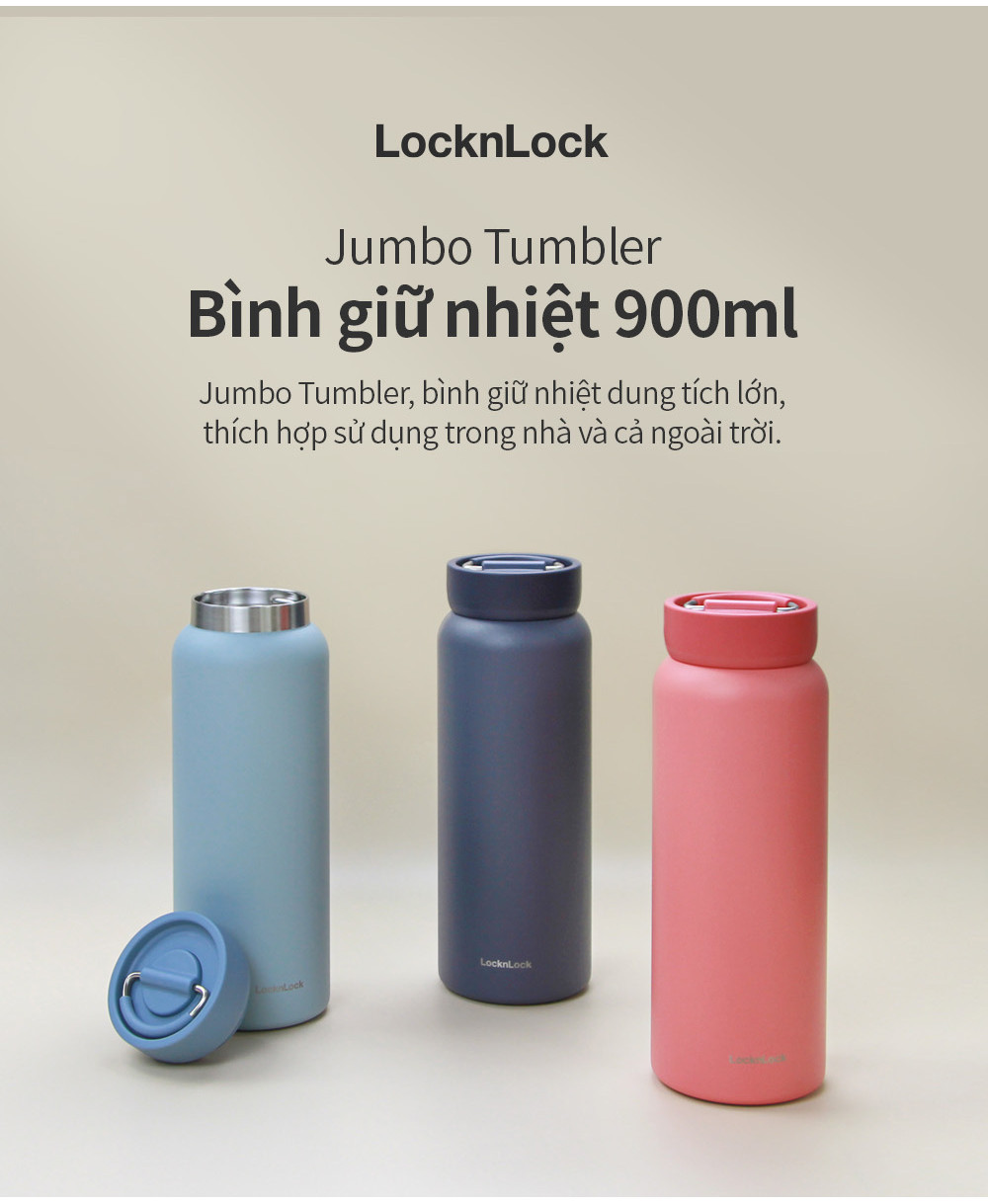 Bình giữ nhiệt LocknLock Jumbo Tumbler 900ml LHC4300, Hàng chính hãng ...