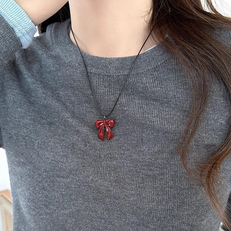 CY Star Red Bow Dây Da Vòng Cổ Quà Tặng Phụ Kiện Nữ | Shopee Việt Nam