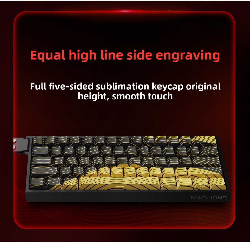 MADLIONS MAD 68 HE/R/Pro Magnetic Switch Mechanical Keyboard wired Hot ...