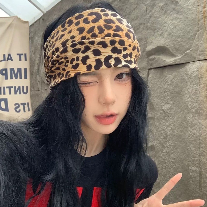 Tập Yoga Thể Dục Băng Đô Cho Nữ Cô Gái Retro Rộng Co Giãn Turban Y2K ...