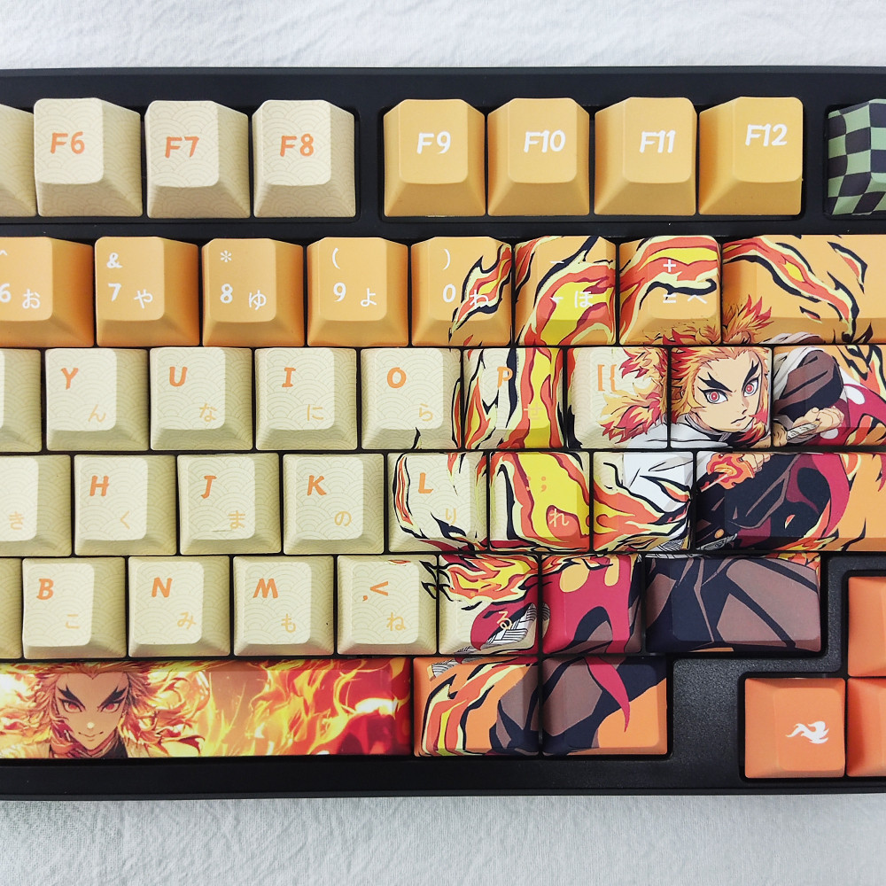 Rengoku Kyoujurou Keycap Anh Đào Hồ Sơ 131 Phím PBT Thuốc Nhuộm Năm Mặt ...