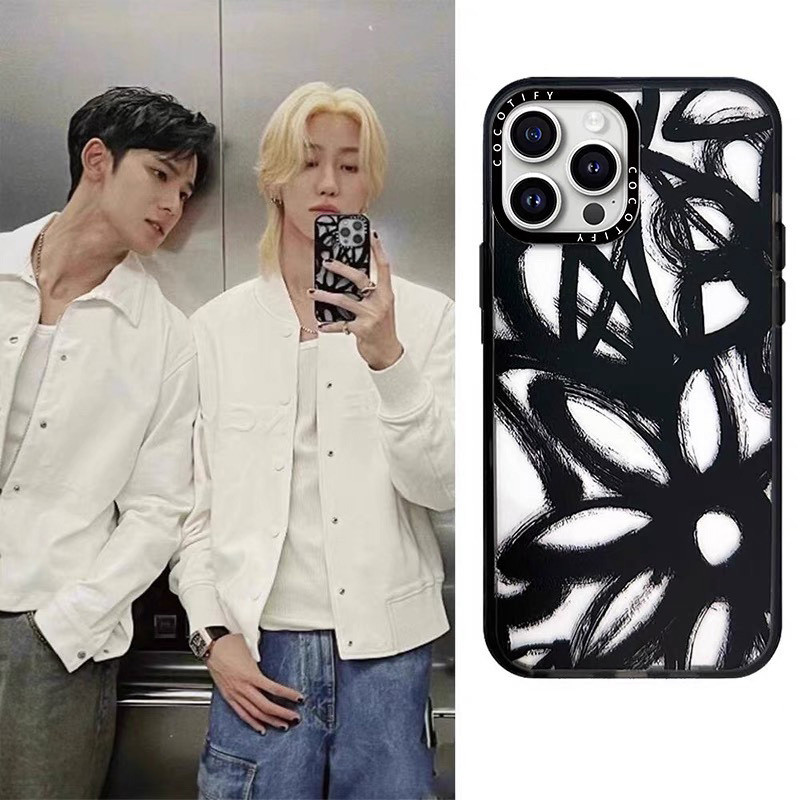 Casetify Seventeen The8 ximinghao Đen Trắng Đá Cẩm Thạch acrylic Ốp Lưng Điện Thoại iPhone ...