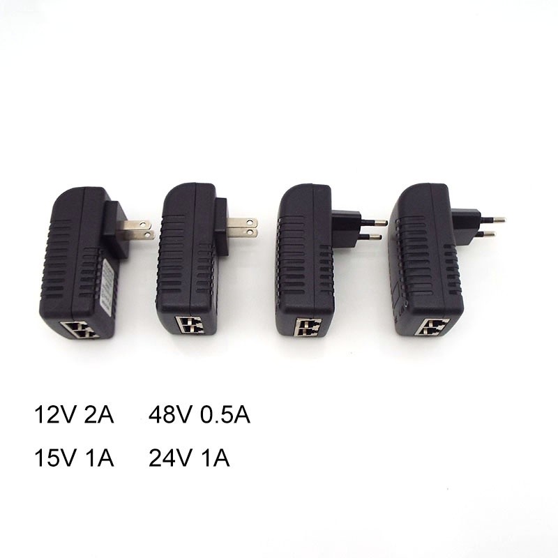 Còn hàng AC 220V DC 12V 2A 48V 0.5A 15V 24V 24W POE Bộ nguồn Đầu phun ...