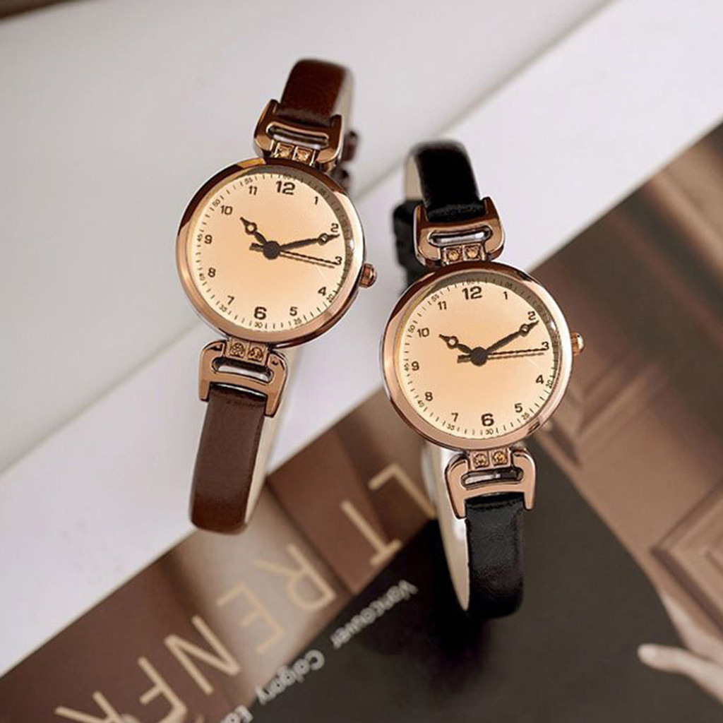 Đồng hồ nữ Đồng hồ thạch anh đơn giản Dây da Đồng hồ nữ cổ điển nhỏ Quà ...