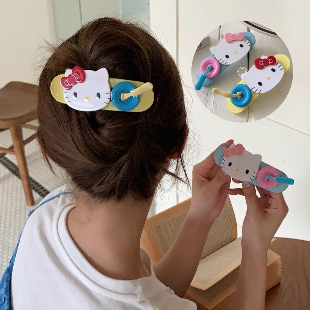 Ahellogirl KT Mèo Nút Kẹp Tóc Bên Nổ Chuck Mũ Đội Đầu | Shopee Việt Nam