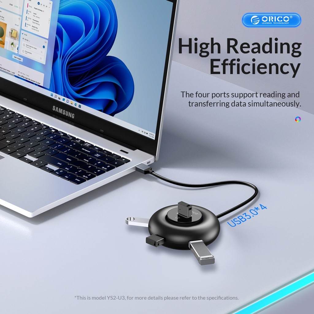 Orico USB 3.0 Hub 5 Cổng Hộp Truyền Dữ Liệu Hub Tròn Bộ Chia Đa USB Với RGB Chiếu Sáng Nhiều Màu ...