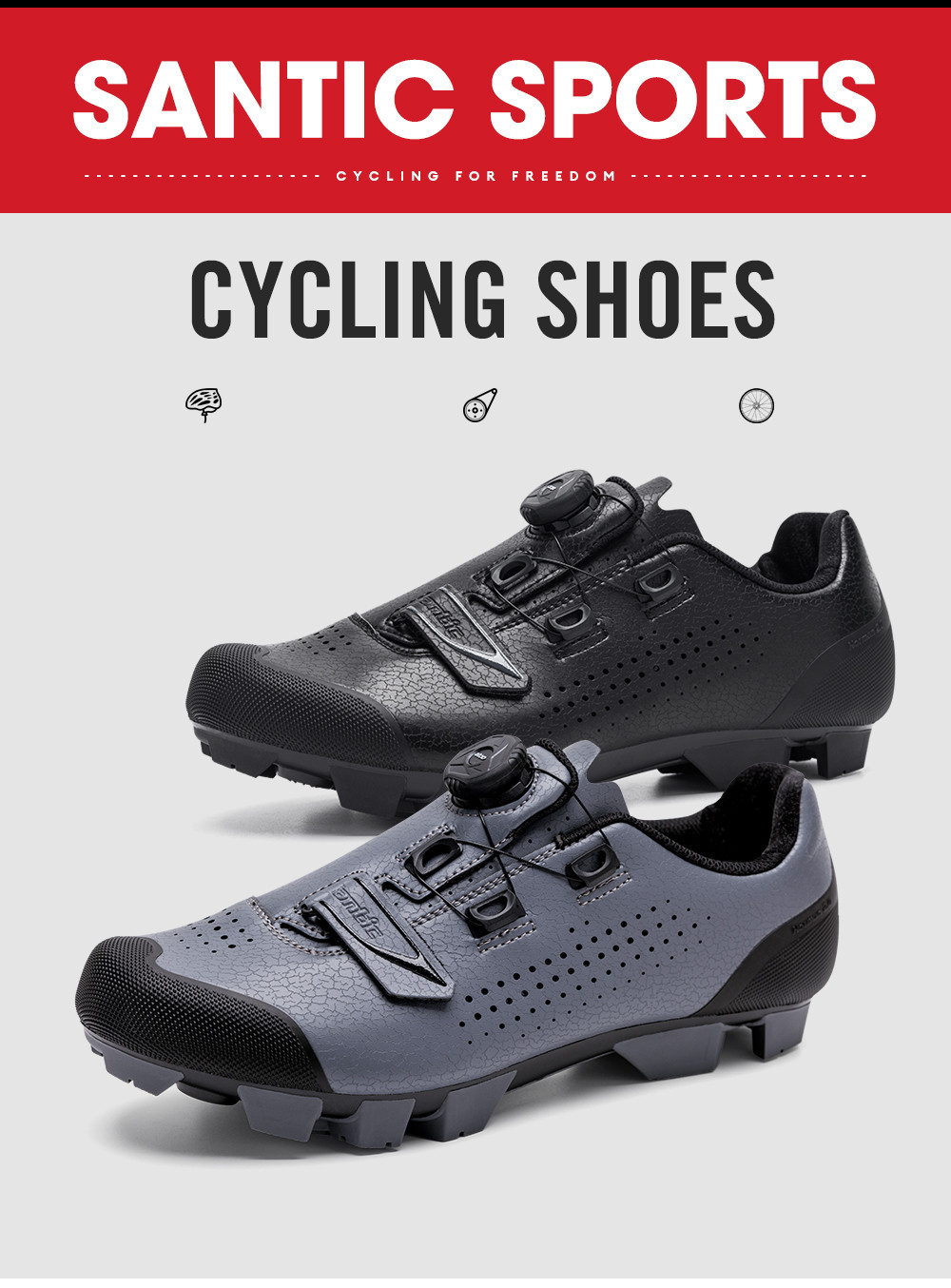 Santic Cleats xe đạp MTB TPU thoáng khí cho giày thể thao nam nữ ...