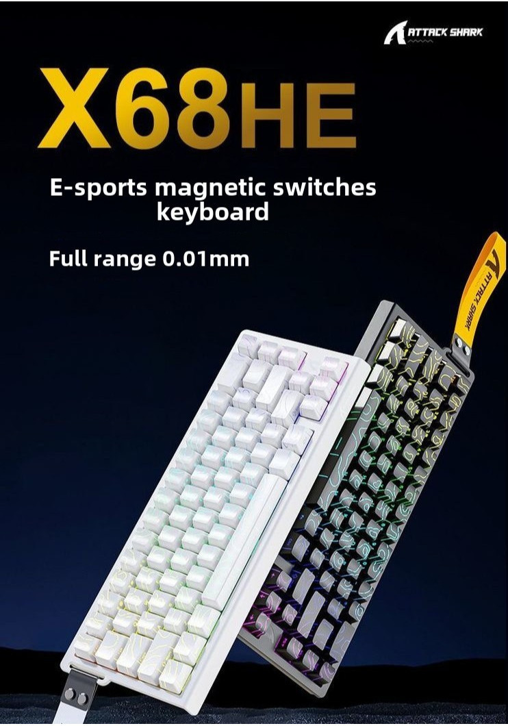 Attack SHARK X68HE Công tắc từ tính kích hoạt nhanh Bàn phím cơ in bên cạnh Bàn phím thể thao ...
