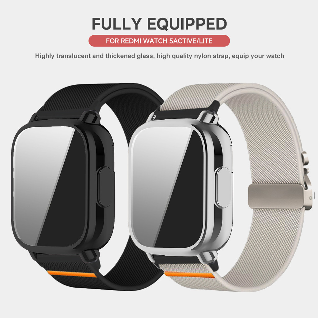 Ốp lưng + Dây đeo Nylon cho Redmi Watch 5 Activee Full Cover Màn hình ...