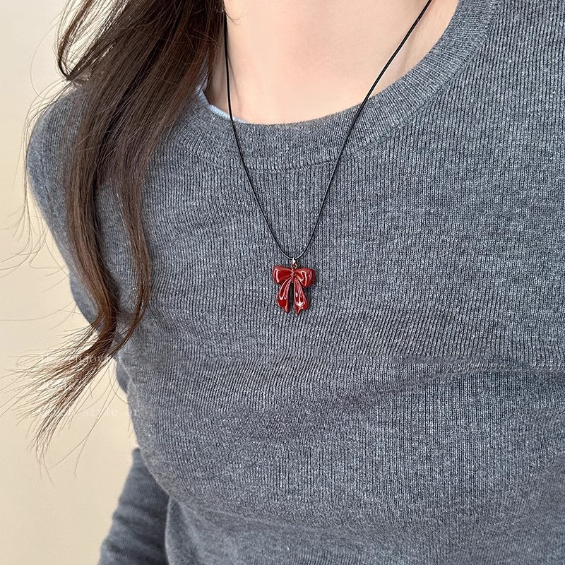 CY Star Red Bow Dây Da Vòng Cổ Quà Tặng Phụ Kiện Nữ | Shopee Việt Nam