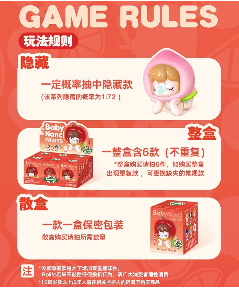 Baby Nanci Fruits Series Blind Box Cute Figures Birthday Christmas Gift ...