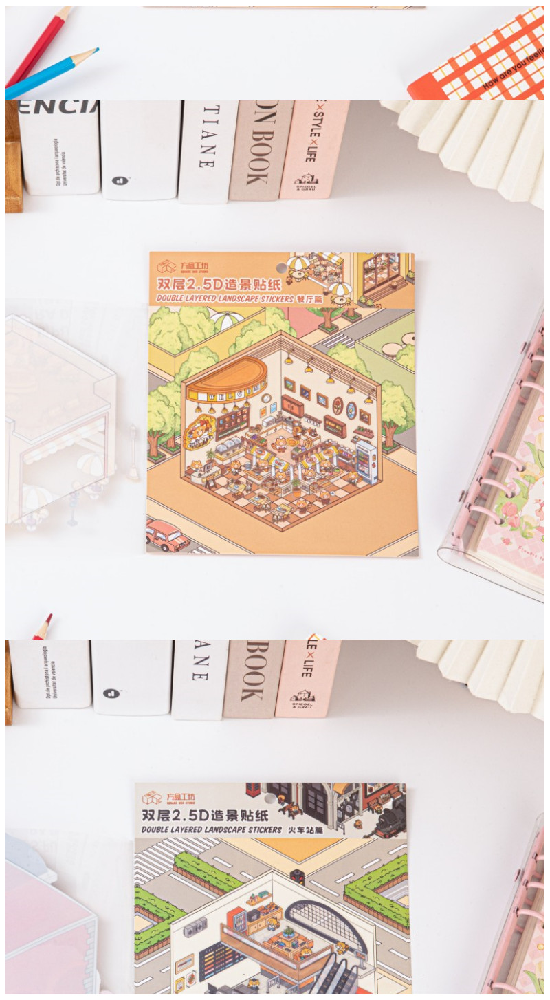 Enwei 3 Chiếc [Dòng Kinh Doanh Hàng Ngày 2.5D] Nhãn Dán Deco Hai Cổ Dễ ...