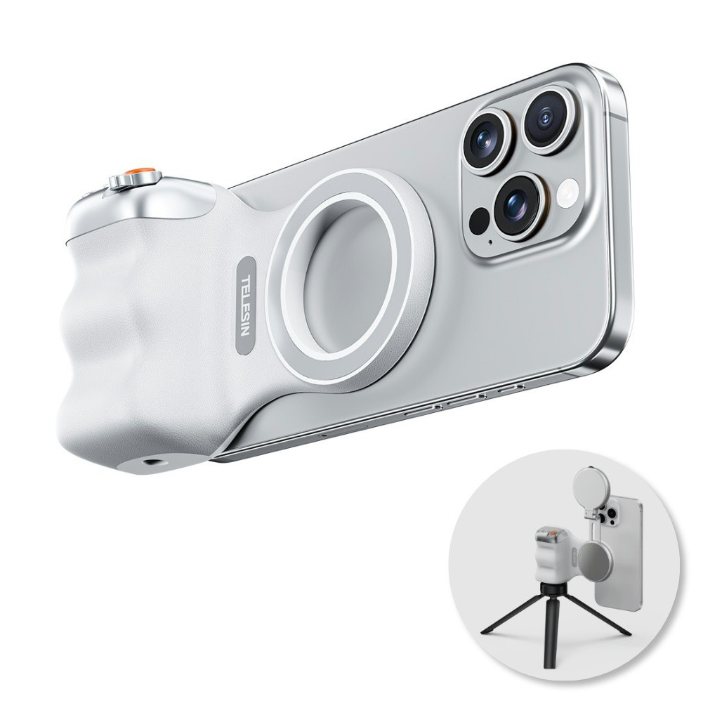 TELESIN Fun Shot Điện thoại từ tính Selfie Grip với nút chụp không dây ...
