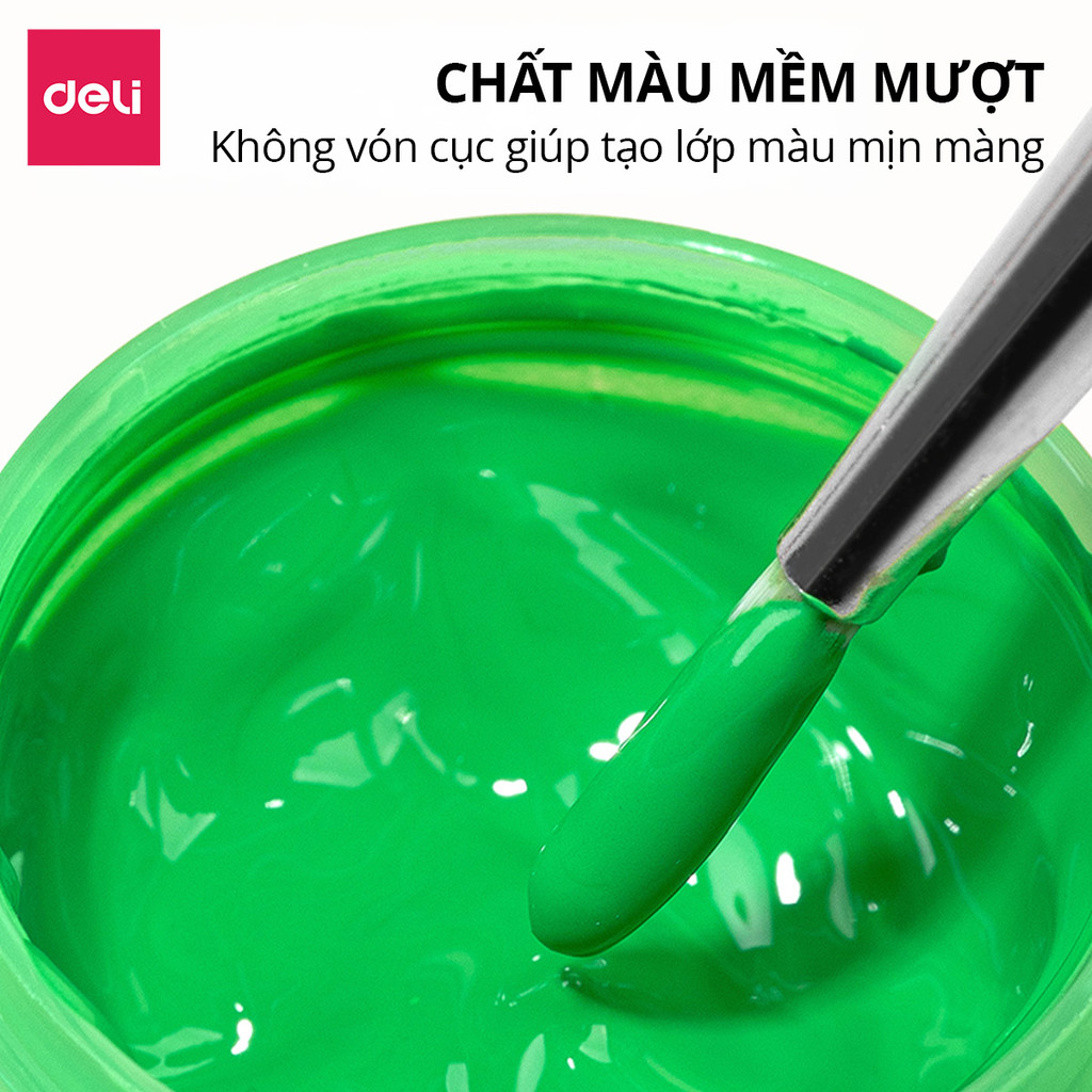 [TẶNG CỌ VẼ] Set Màu Nước Gouache 18ML Cao Cấp Deli 12/24 Màu - Chồng ...