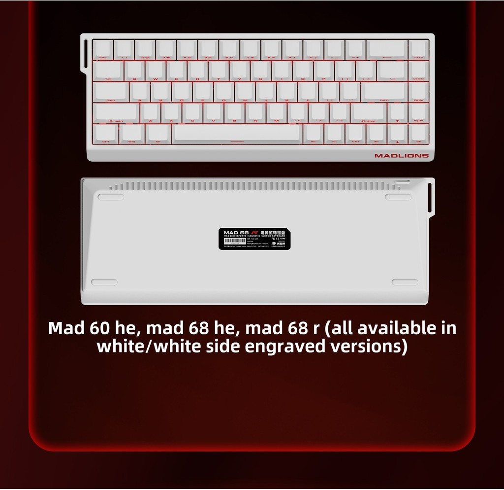 MADLIONS MAD 68 R/HE/Pro Magnetic Switch Mechanical Keyboard Wired Full ...