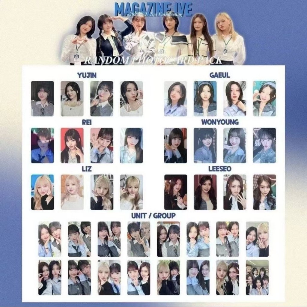 3 chiếc Kpop Idol IVE 2024 2nd Fanmeeting MAGAZINE Photocard Pack (ngẫu nhiên) | Shopee Việt Nam