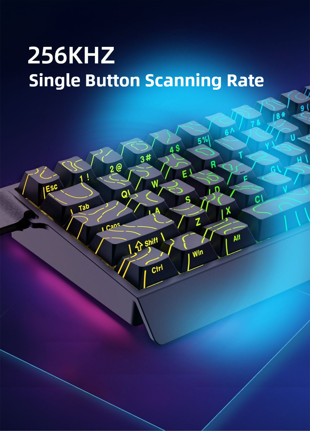 Mercury68 Bàn Phím Công Tắc Từ Tính Có Dây Nóng Hoán Đổi 8000Hz Kích Hoạt Nhanh RT0.001mm RGB ...