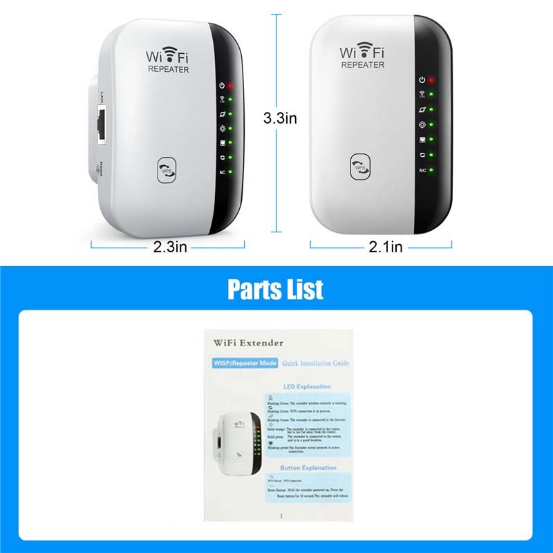 [Sẵn sàng] Bộ lặp Wifi không dây 300Mbps Bộ định tuyến 2.4G Bộ mở rộng ...