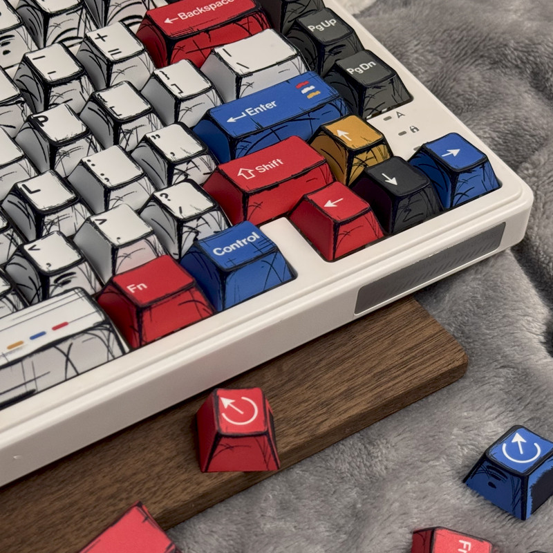 Pbt Keycap Cherry Comic Style 136 Key phác thảo vẽ tay cổ điển Phong ...