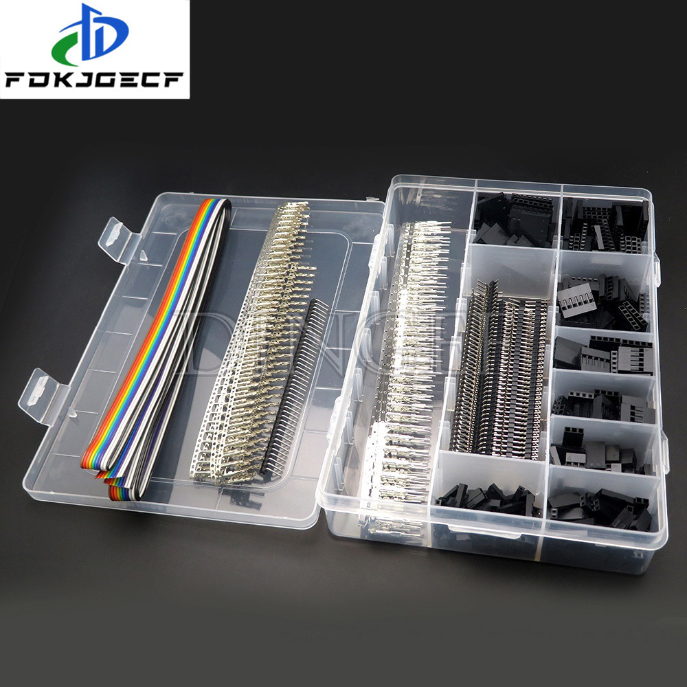 1550 Cái / bộ 2.54mm Dupont Connector Kit PCB Headers Nam Nữ Chân Điện ...