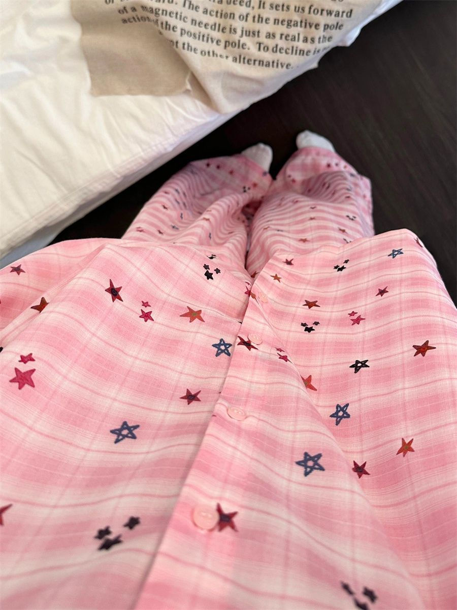 Bộ Đồ Ngủ Ngôi Sao Cho Nữ, Thiết Kế Ngọt Ngào, Thích Hợp Mùa Xuân Thu ...