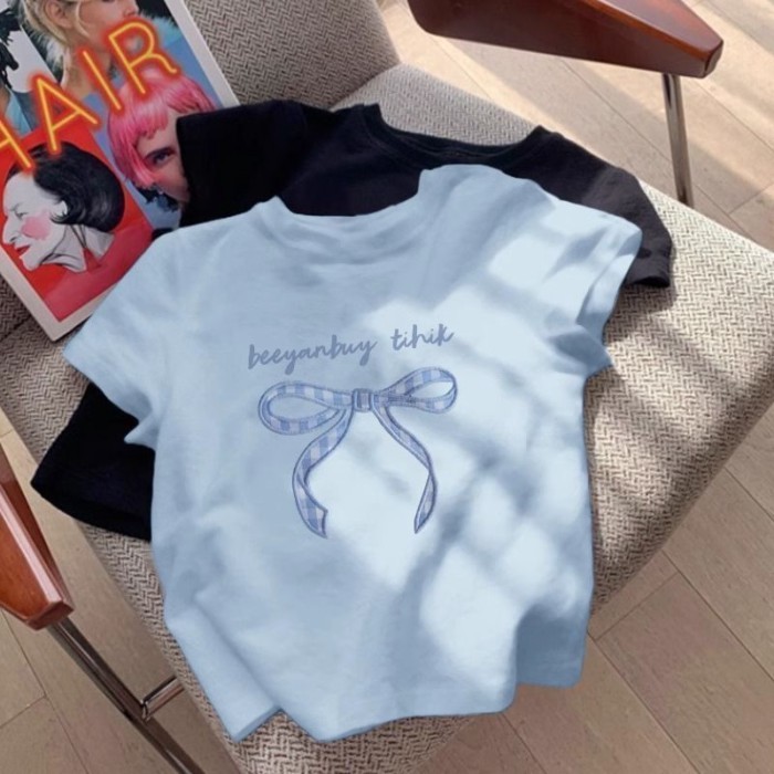 Girls Pure Cotton Short-sleeved T-shirt Summer New Children's Treasure ...
