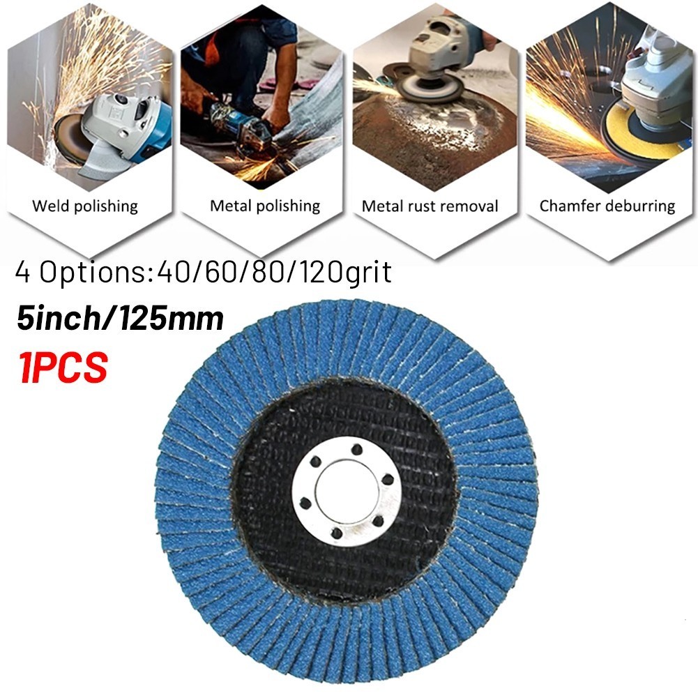 Đĩa chà nhám kim loại 5 '' 125mm Máy mài góc Lưỡi dao 40 / 60 / 80 ...