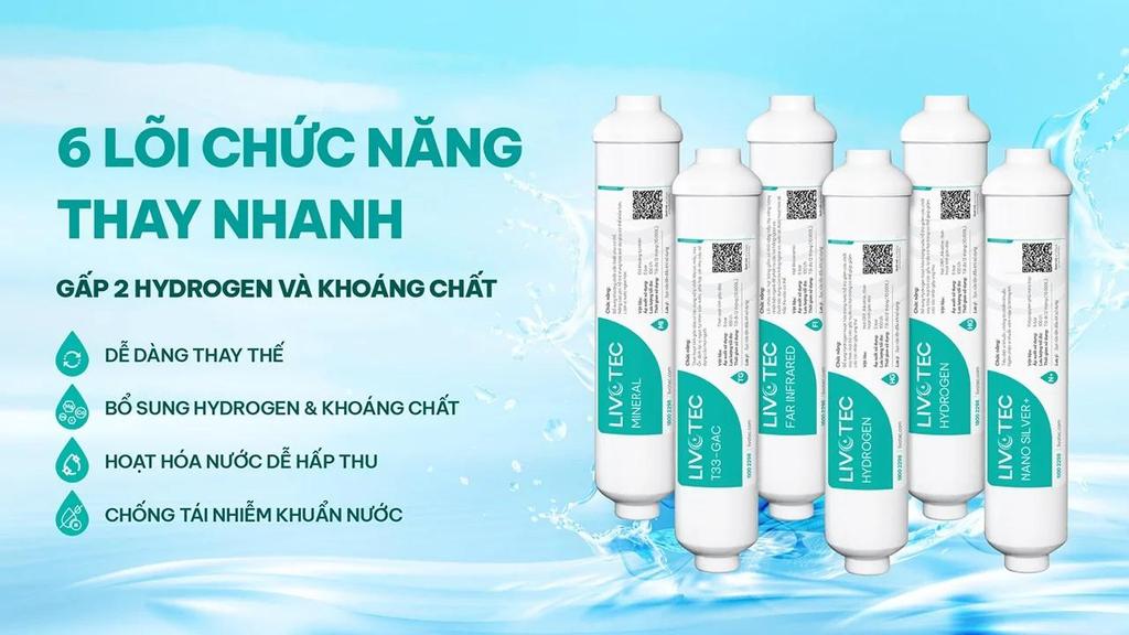 [TẶNG BỘ LÕI] Máy lọc nước để gầm Livotec 218, Chuẩn nước đóng chai ...