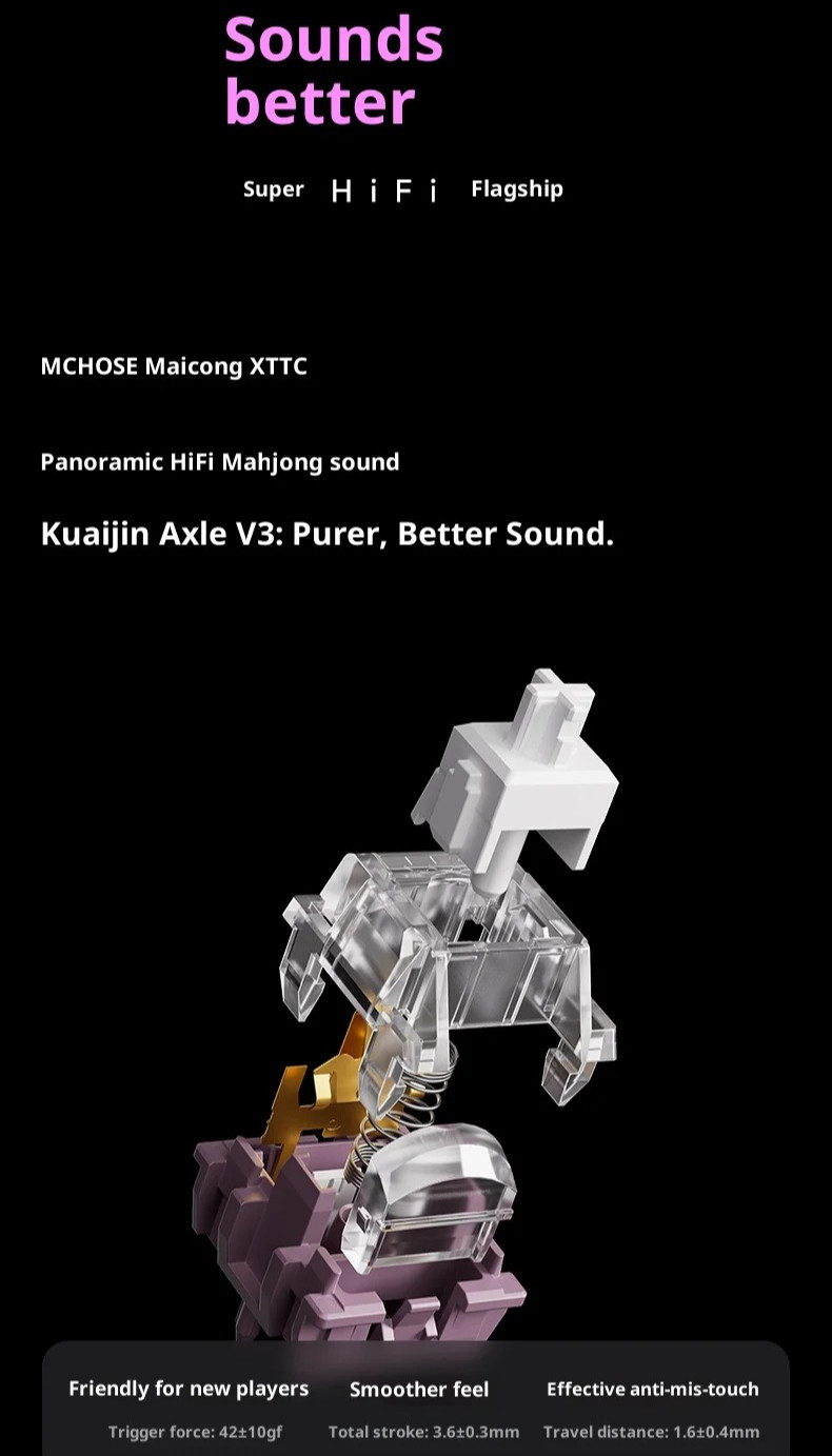 MCHOSE G87 V2 Wireless Tri-mode Mechanical Keyboard Dual 8K 0.125ms Low Delay ARGB 10000mAh PC ...