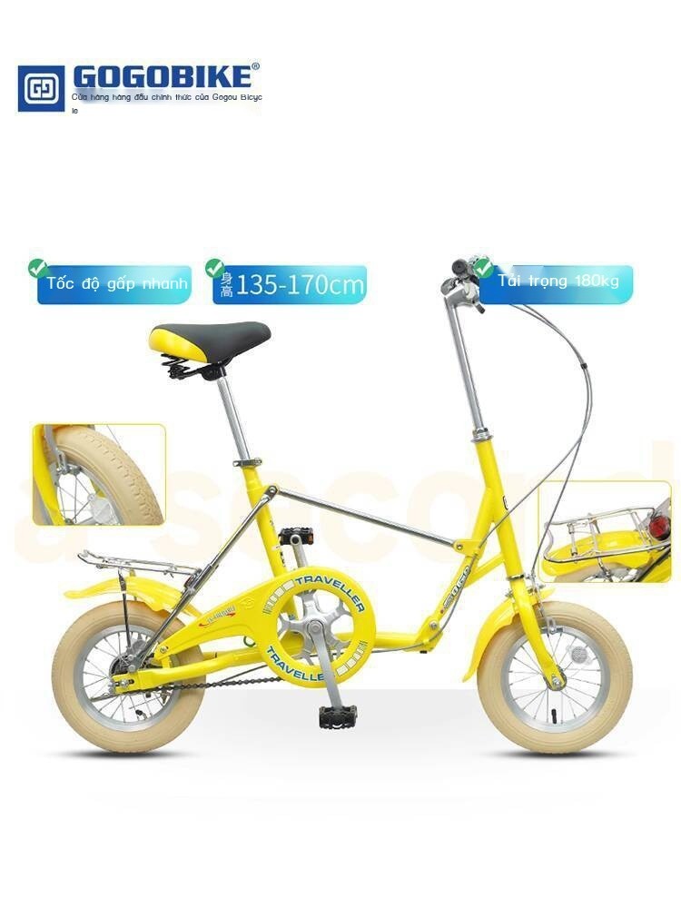 Xe mini GOGOBIKE 12inch cho sinh viên, người lớn, unisex, đi lại, bánh ...
