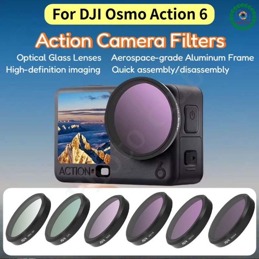 Bộ Lọc Ống Kính Cho DJI Action 6 CPL / Đen 1 / 4 / 15X Macro / ND8 16 ...