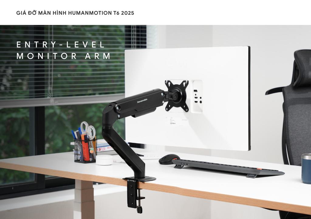 Giá đỡ màn hình Hyperwork Humanmotion T6 2025 | Chịu tải 9kg tối đa 32 ...