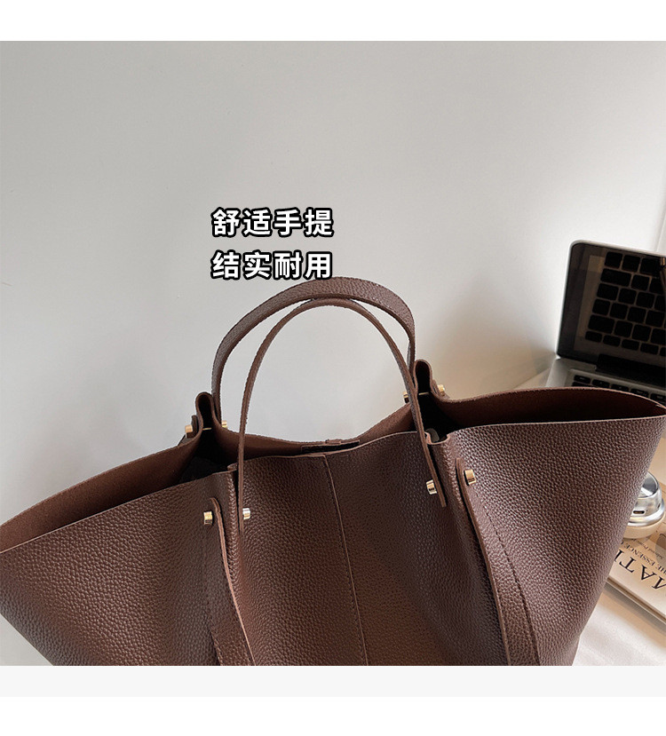 JASMIN NOIR PU Lichee Họa Tiết Túi Xách Nữ Retro Đeo Ngang Túi Xô ...