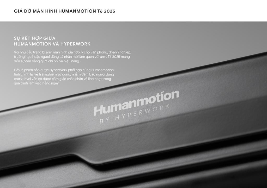 Giá đỡ màn hình Hyperwork Humanmotion T6 2025 | Chịu tải 9kg tối đa 32 ...