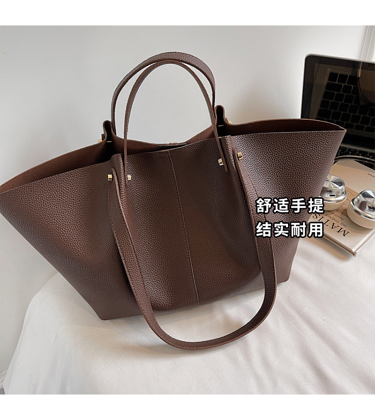 JASMIN NOIR PU Lichee Họa Tiết Túi Xách Nữ Retro Đeo Ngang Túi Xô ...