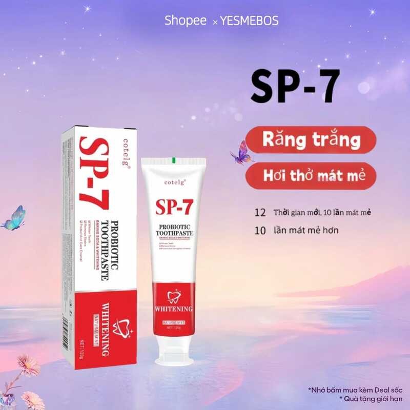Cotelg SP7 Kem đánh trắng răng, làm sạch mạnh mẽ loại bỏ vết ố vàng bảo ...