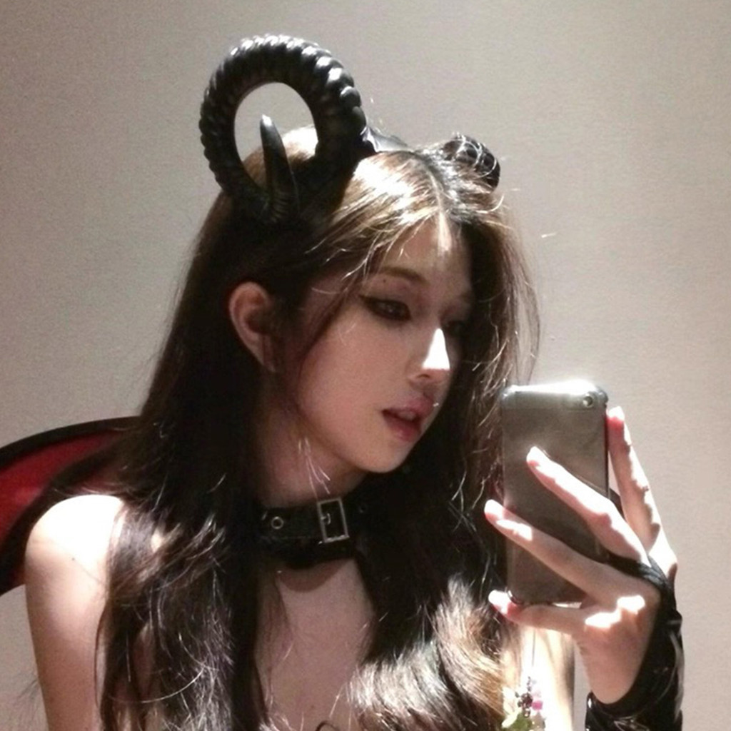 Gothic Animal Devil Horns Hair Band - đen vàng bò cho cosplay Halloween | Shopee Việt Nam