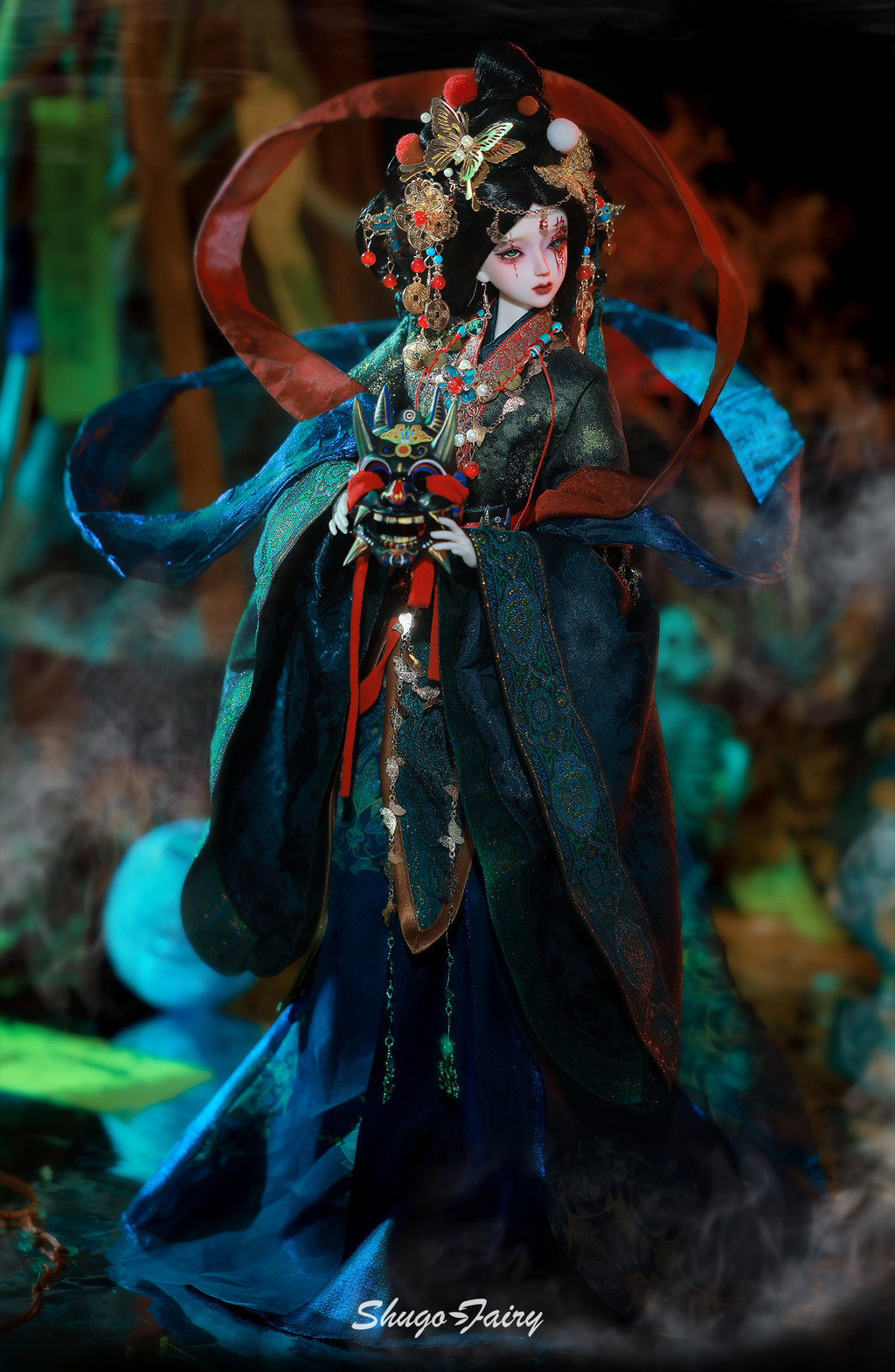 Bjd Doll 1 / 4 Apsaras B Specter Punk Deity-Demon Core Bức tranh tường ...