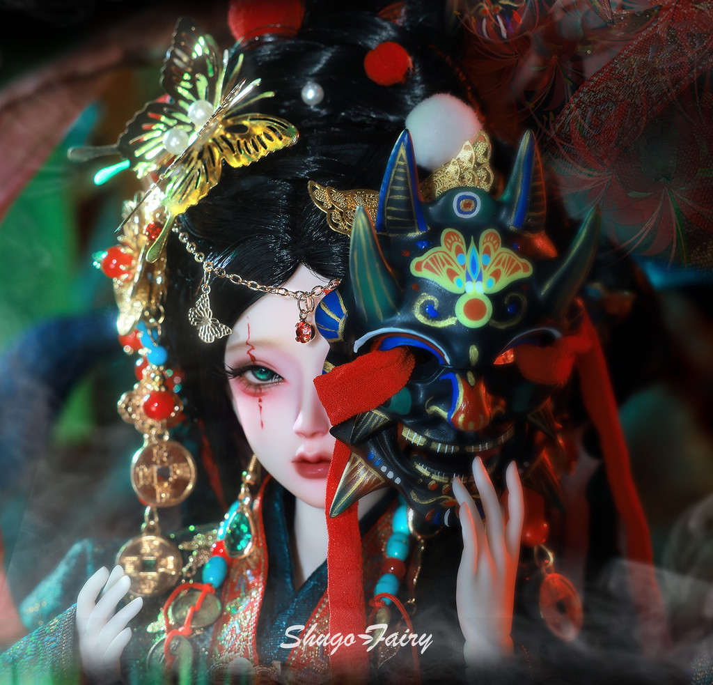 Bjd Doll 1 / 4 Apsaras B Specter Punk Deity-Demon Core Bức tranh tường ...