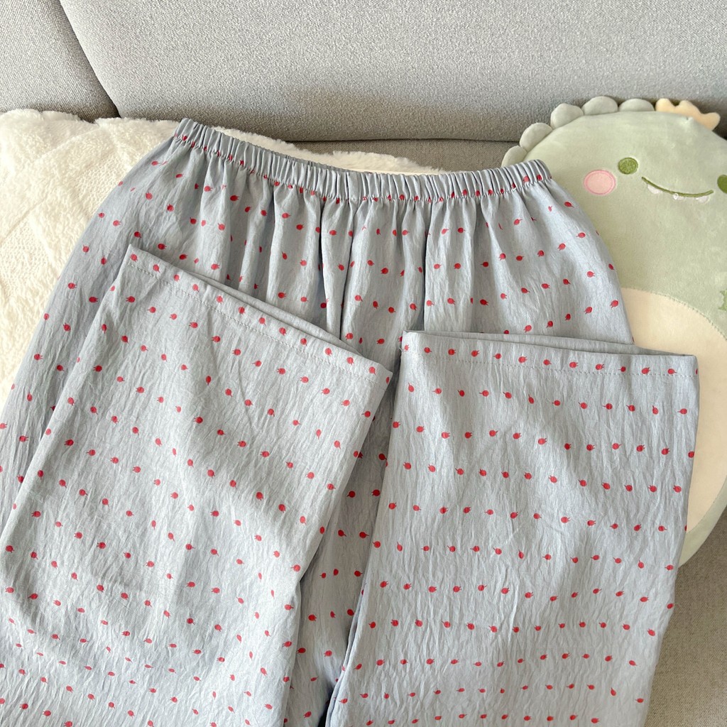 Đồ ngủ nữ hoạ tiết dễ thương đồ bộ mặc nhà Bộ đồ ngủ Học sinh thiếu nữ ...