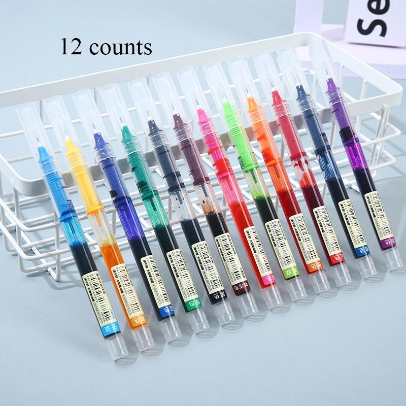 Bộ 12 Bút Bóng Lăn Màu (Đầu Kim 0.5mm) - Khối Lượng Mực Lớn, Hoàn Hảo ...