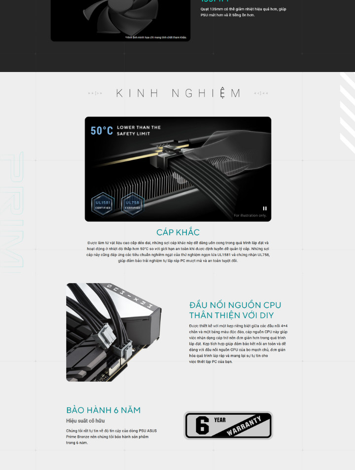 [CHÍNH HÃNG] Nguồn máy tính ASUS Prime 750B 750W - 80 Plus Bronze - Non ...