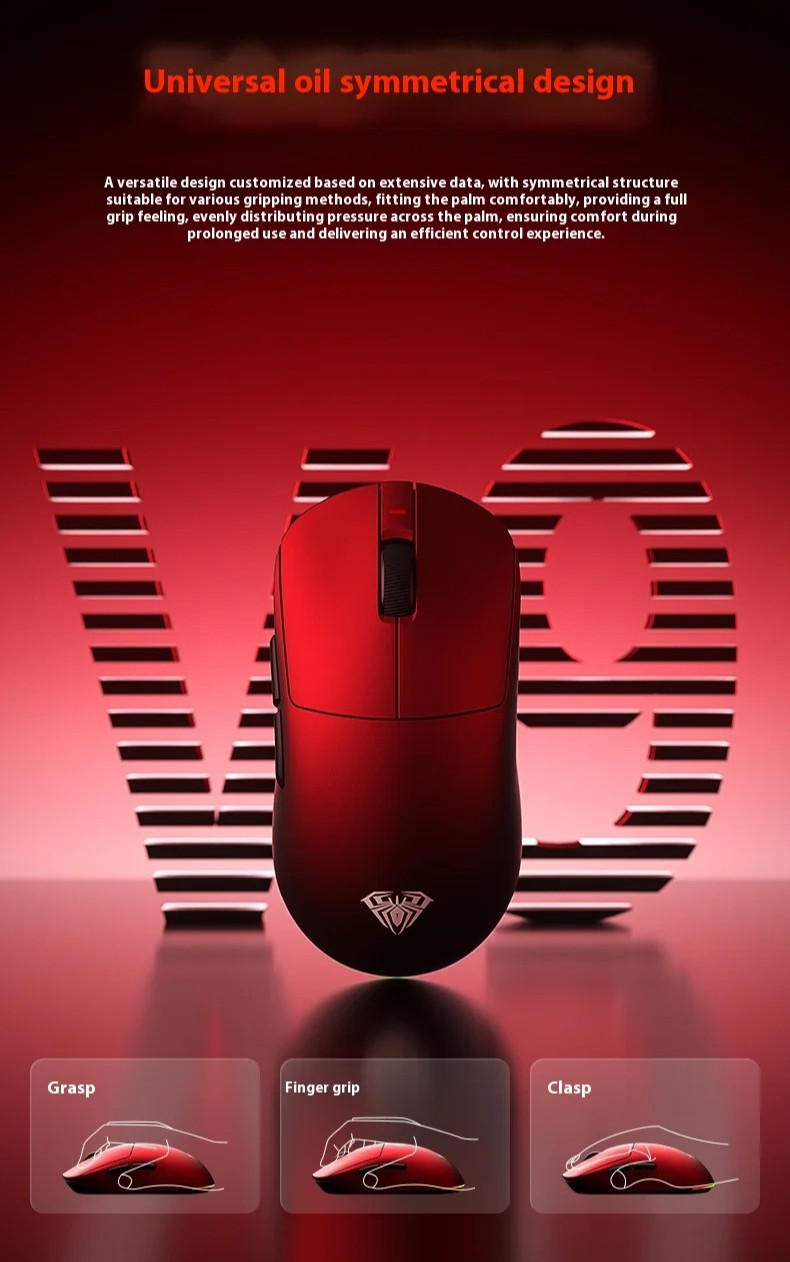 AULA V9 Series PRO Ultra Esports Gaming Mouse Wireless Tri-Mode ...