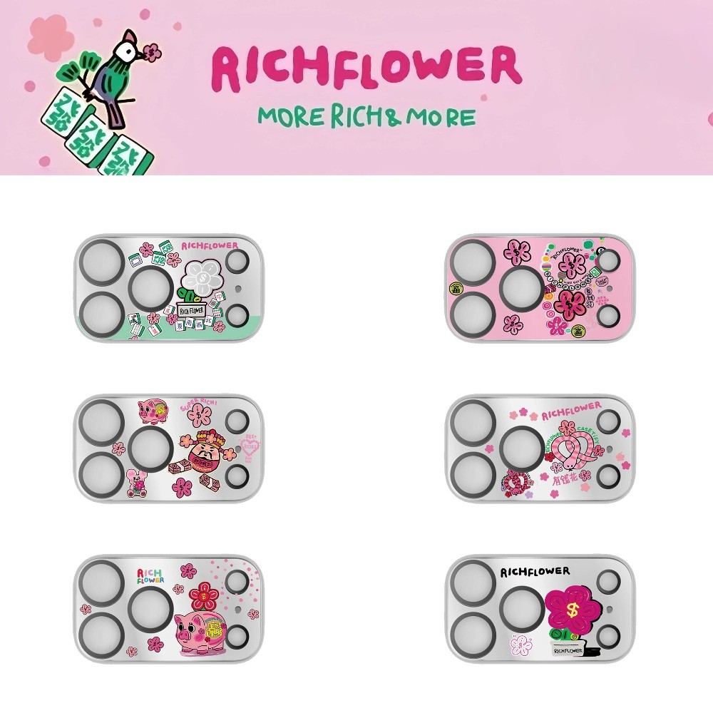 Rich Flower Pig Gương Chất Lượng Cao Điện Thoại Camera Bảo Vệ Ống Kính ...