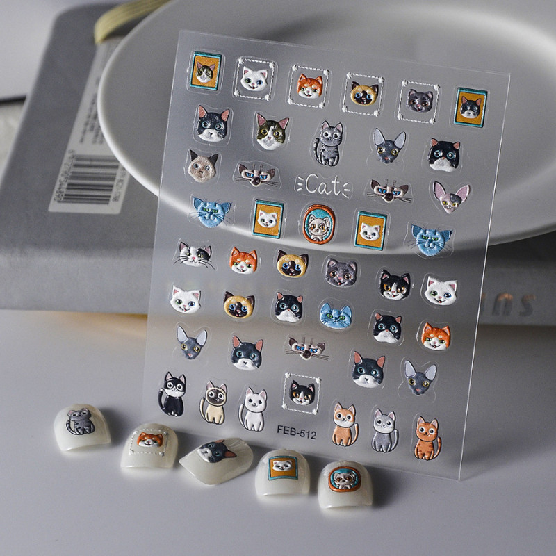 Sticker dán mini STI107 dập nổi, trang trí móng tay, ốp, laptop decor ...