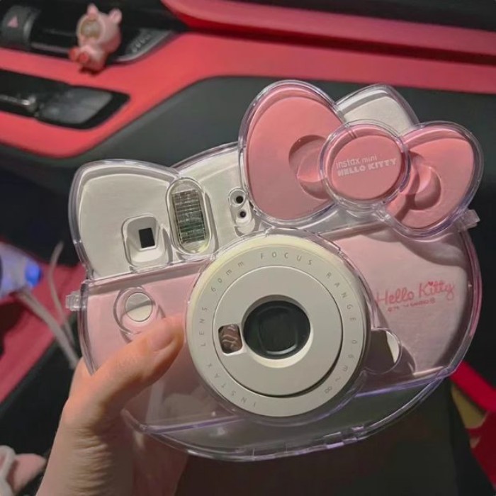 Fuji hello Kitty Cat Polaroid Camera Vỏ Bảo Vệ Trong Suốt mini KT Vỏ ...